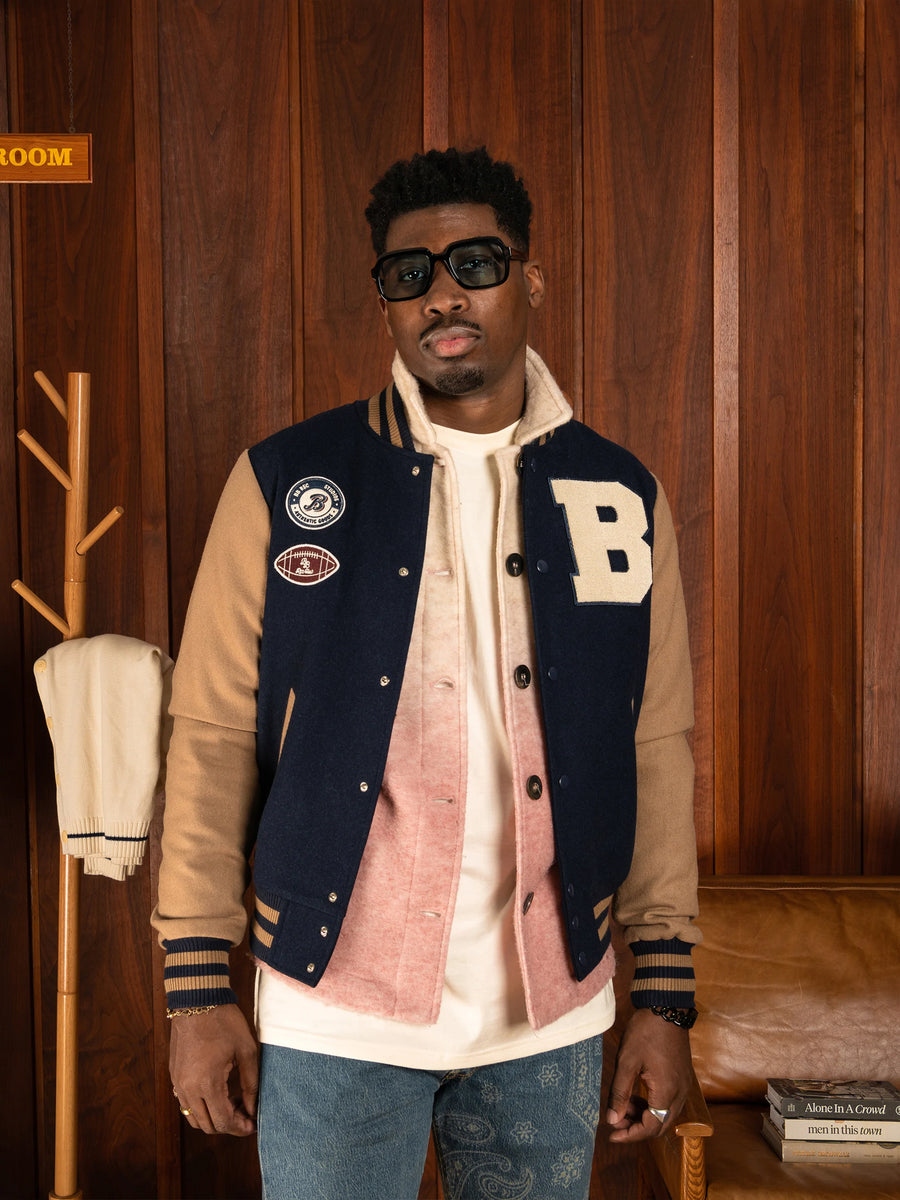 BBRC Varsity Jacket Navy – BB Recreational Club